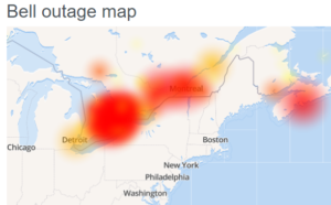 Bell, Telus, Virgin Mobile, MTS,: Outage [Internet not working]| All ...