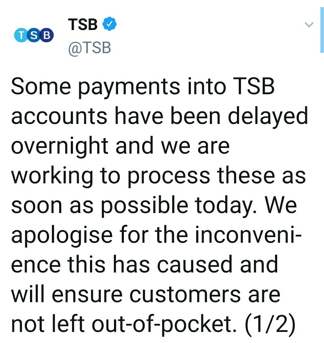 Official Update TSB Bank Outage Online Banking Services Down Official Update TSB Bank Outage Online Banking Services Down