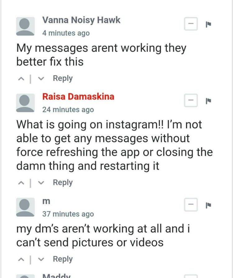 Instagram down : DM & messages not working for many users - DigiStatement
