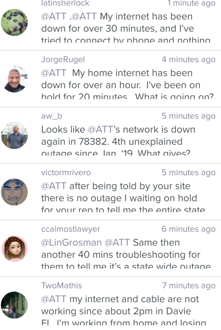 AT&T internet down (not working) for many users: AT&T outage ...