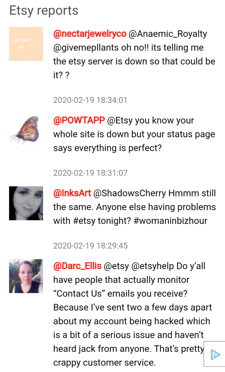 Etsy website DOWN (not working) for many users - DigiStatement