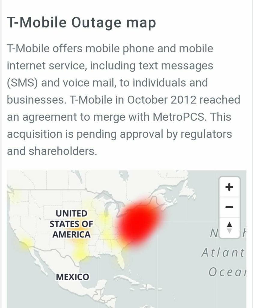 T-Mobile Outage - Internet down & not working in the east USA ...