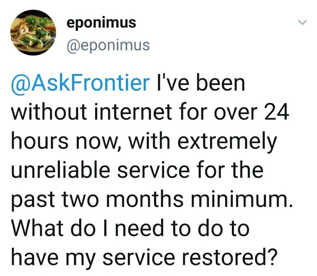 Frontier Outage - Internet down & not working at many locations ...
