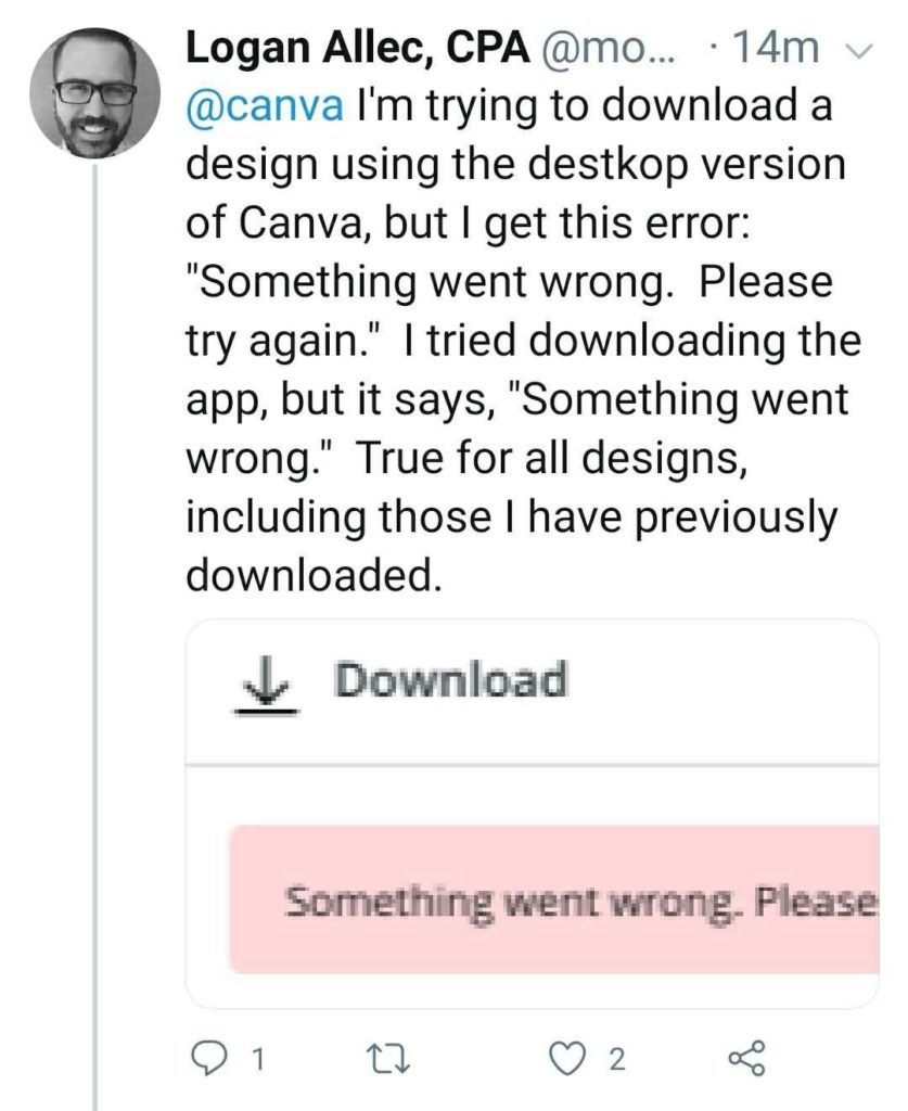 Canva down - Website not working, users unable to download designs ...