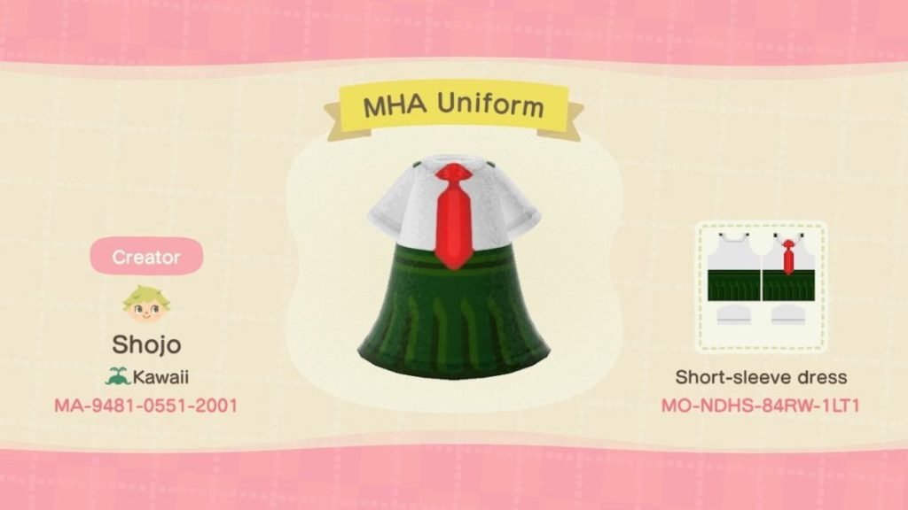 Animal Crossing: New Horizons- My Hero Academia Custom Design And QR ...