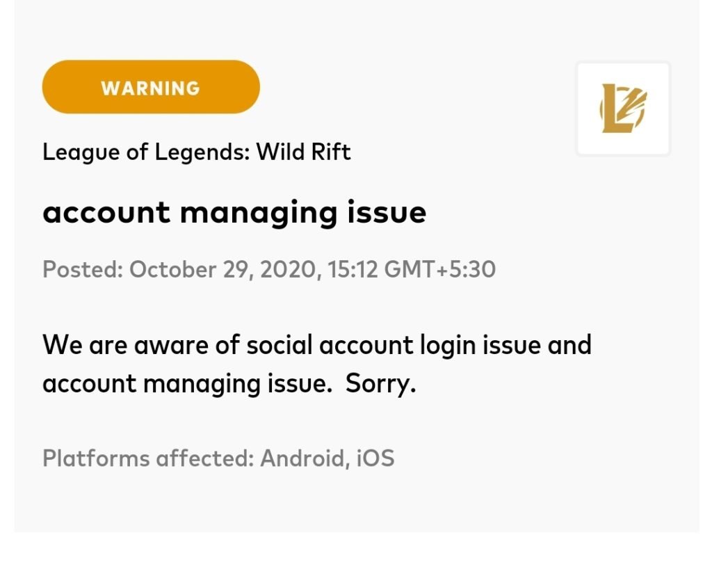 [Official Update] League of Legends: Wild Rift Servers Down/Status ...
