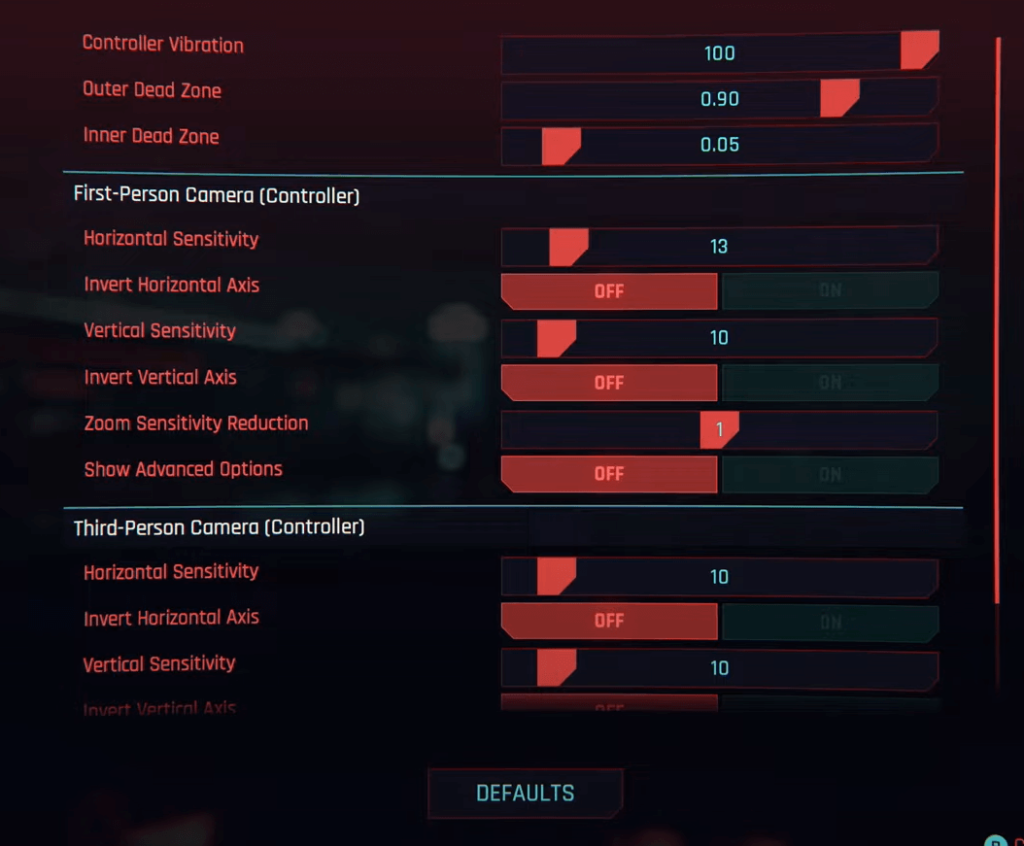 Cyberpunk 2077 : Best Aim and Sensitivity settings for PS4, PS5 and Xbox Controllers - DigiStatement