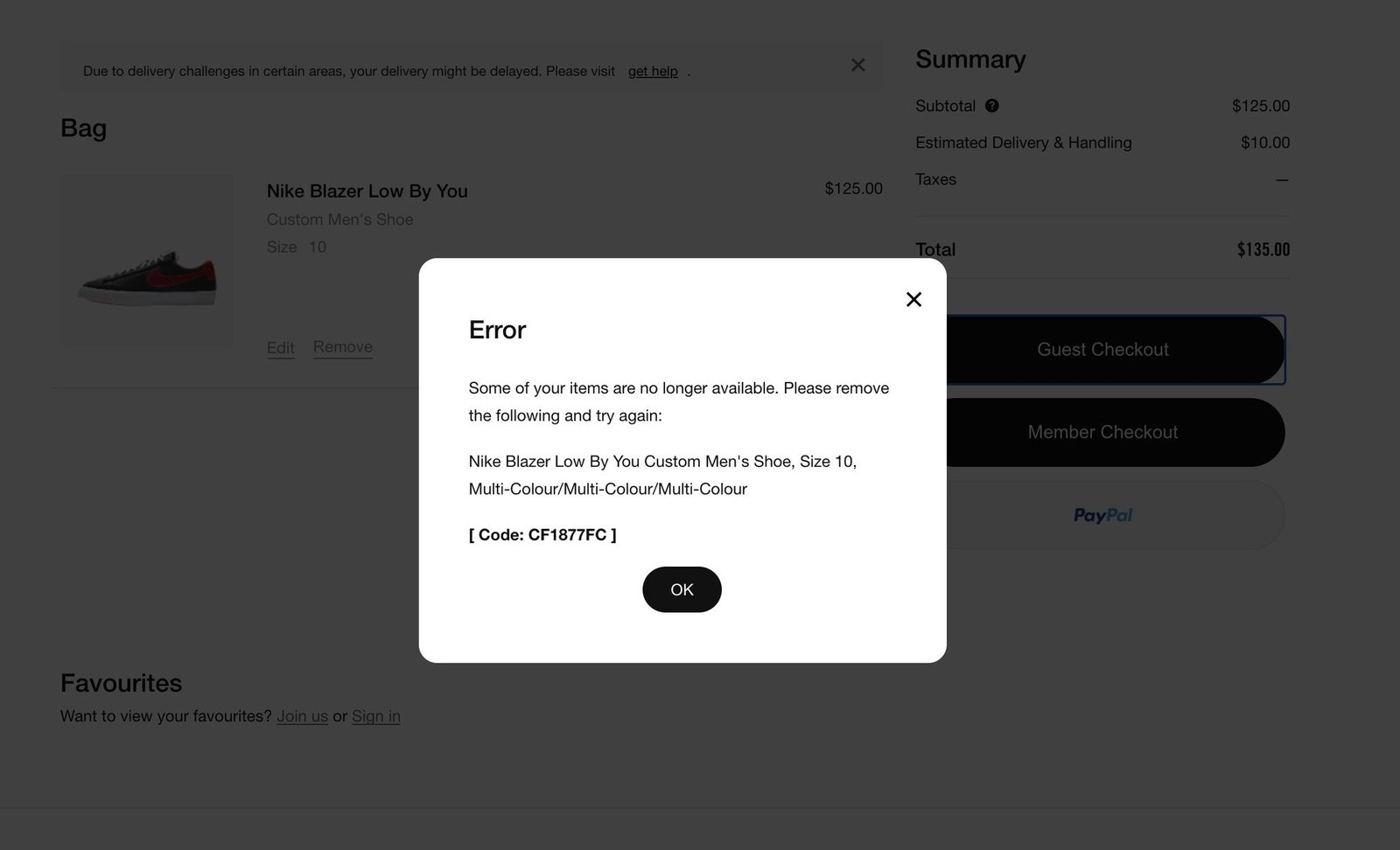 Nike Error Code CF1877FC : How to fix and resolve it ? - DigiStatement