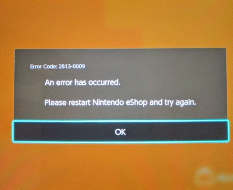 How to fix Nintendo switch error code 2813-0009 - DigiStatement