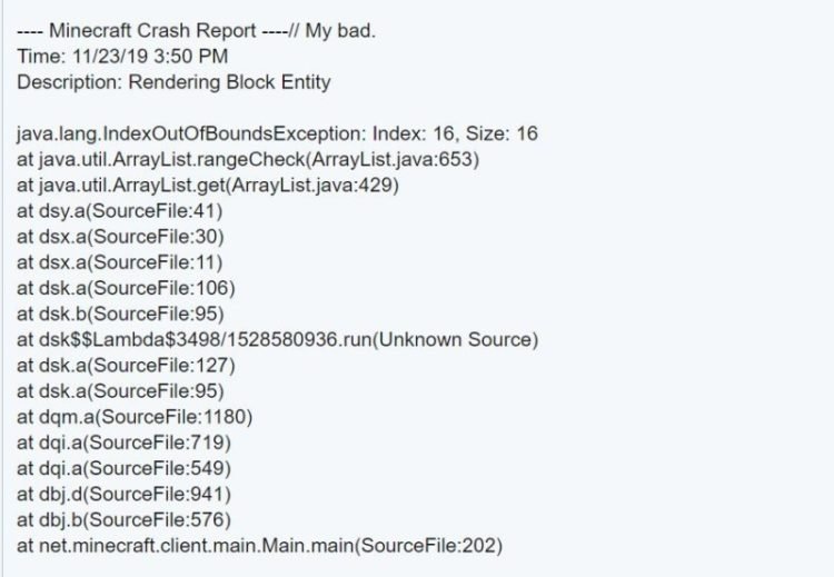 How to fix Minecraft error : Java.Lang.index out of bounds exception ? - DigiStatement