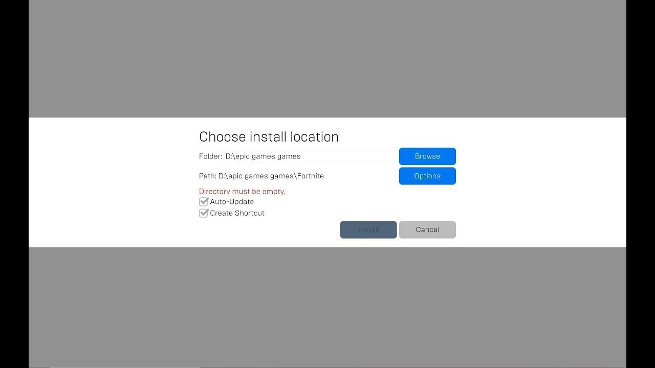 Fortnite Install Directory must be empty error : How to fix it ...