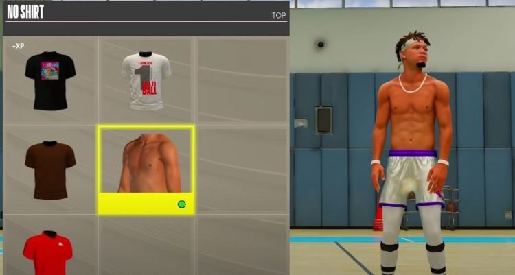 NBA 2K22: How to get the shirt off or shirtless of your character ...