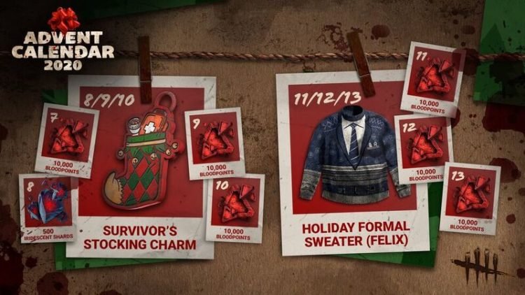 Dead by Daylight (DBD) Advent Calendar for 2021 details - DigiStatement