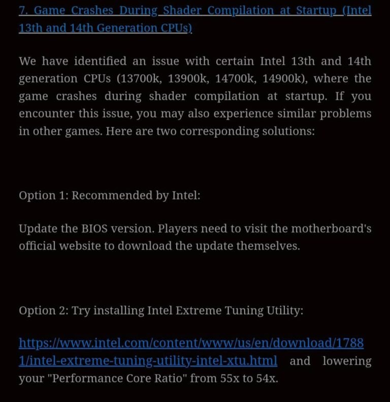 Once Human Game Crashes During Shader Compilation At Startup Intel 13th And 14th Generation